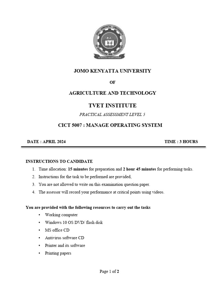 Operating Systems Practical | PDF | Operating System | Computer File