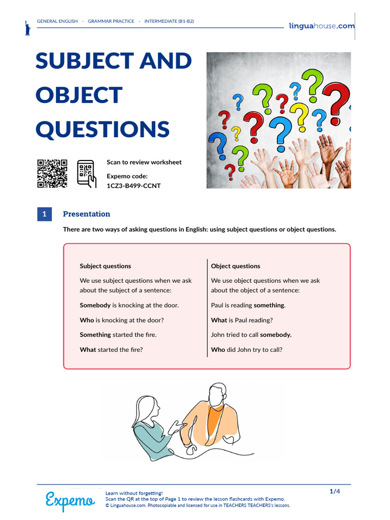 Subject and Object Questions American English Student | Download Free PDF | Question | Verb