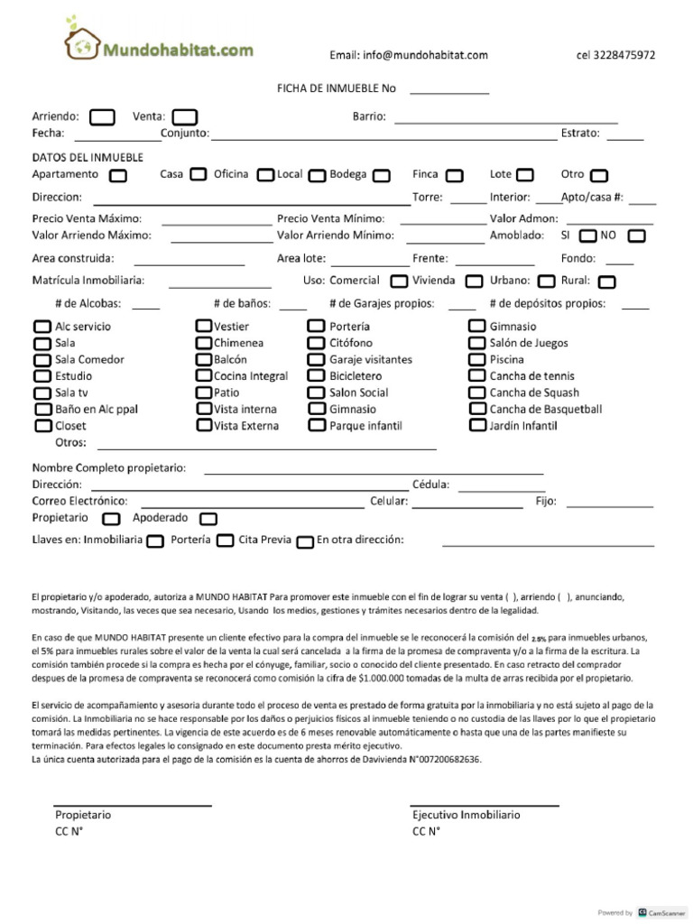 FICHA_DE_INMUEBLE 2.5 EDITABLE | PDF