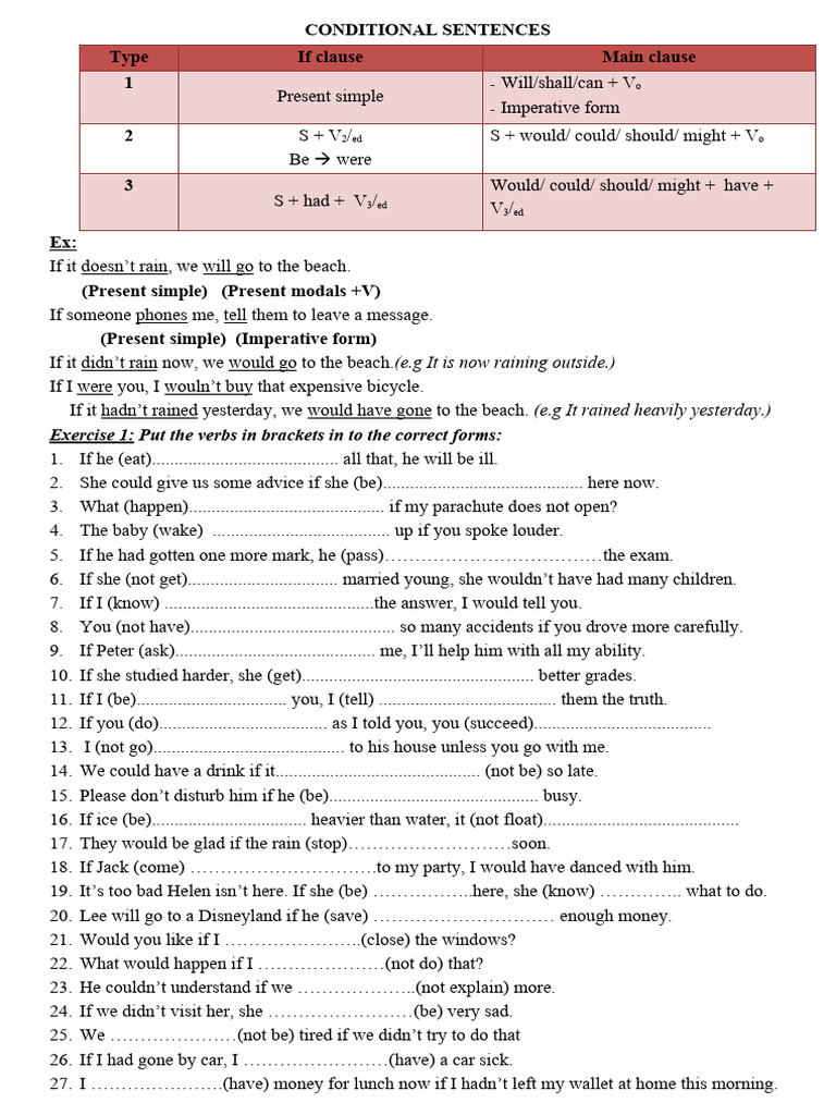 Conditional Sentences | PDF