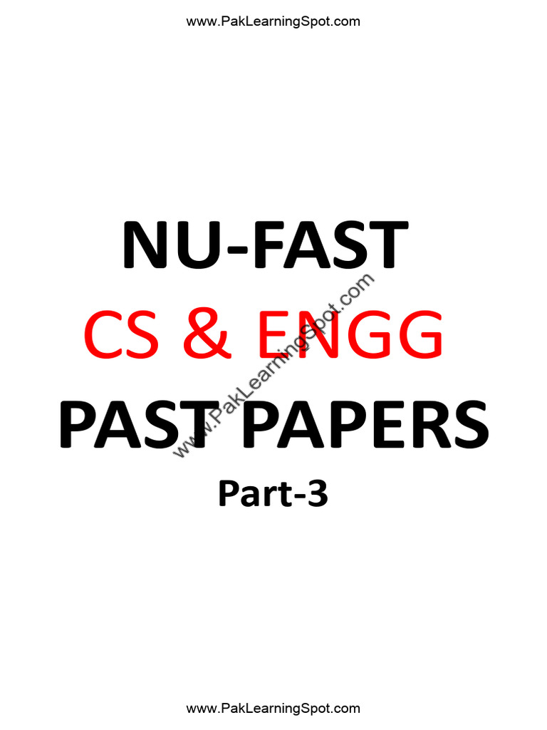 NU-FAST CS & Engg Past Papers 3 | PDF