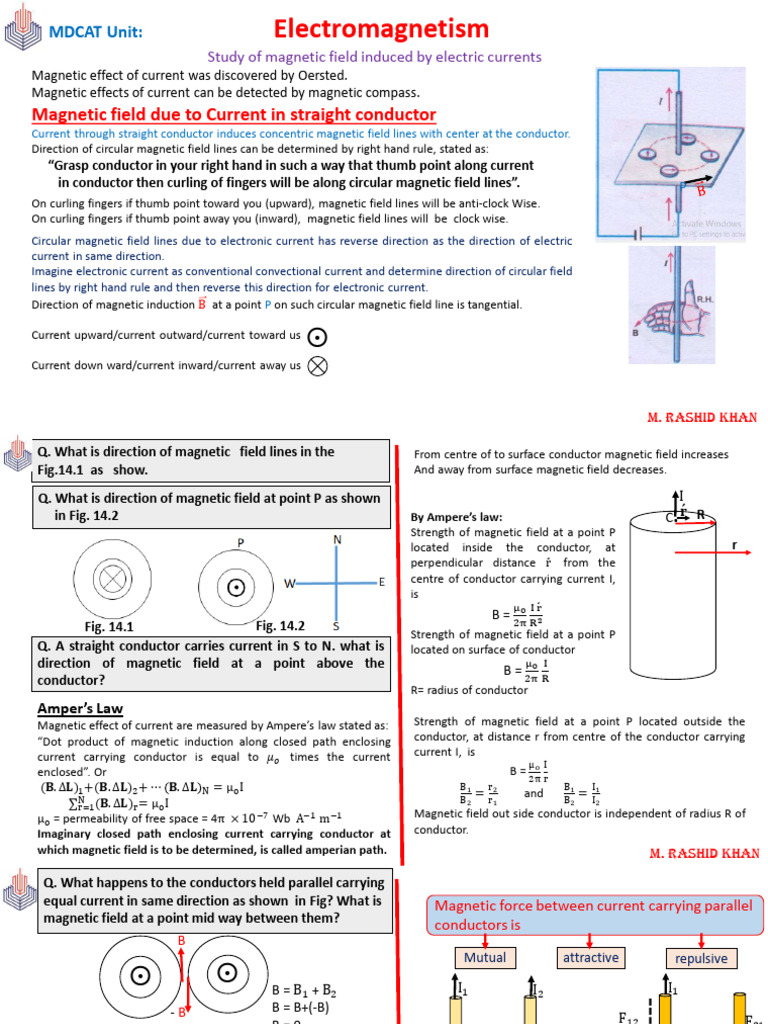 Electromagnetism 2024 | PDF | Magnetic Field | Electromagnetic Induction