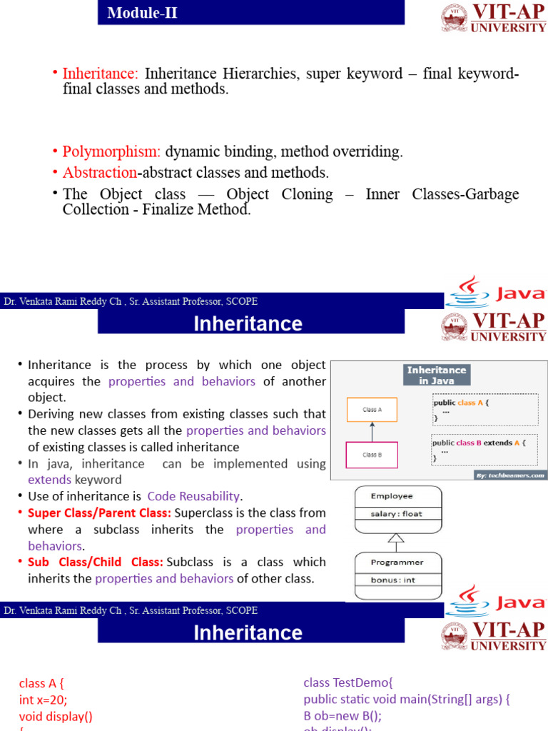 Module II Oops | Download Free PDF | Inheritance (Object Oriented ... Module II Oops | Download Free PDF | Inheritance (Object Oriented ...
