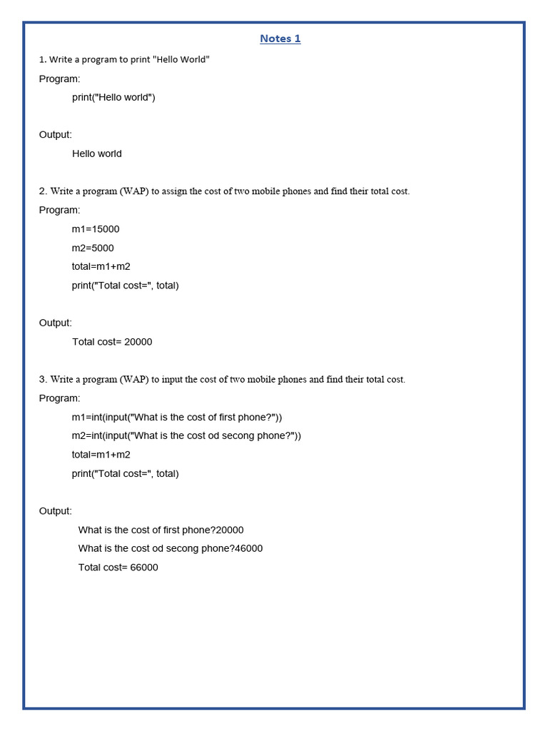 Basic Python Programs | PDF | Body Mass Index