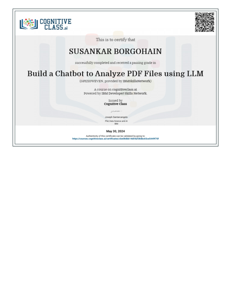 Ibm Certificate | PDF