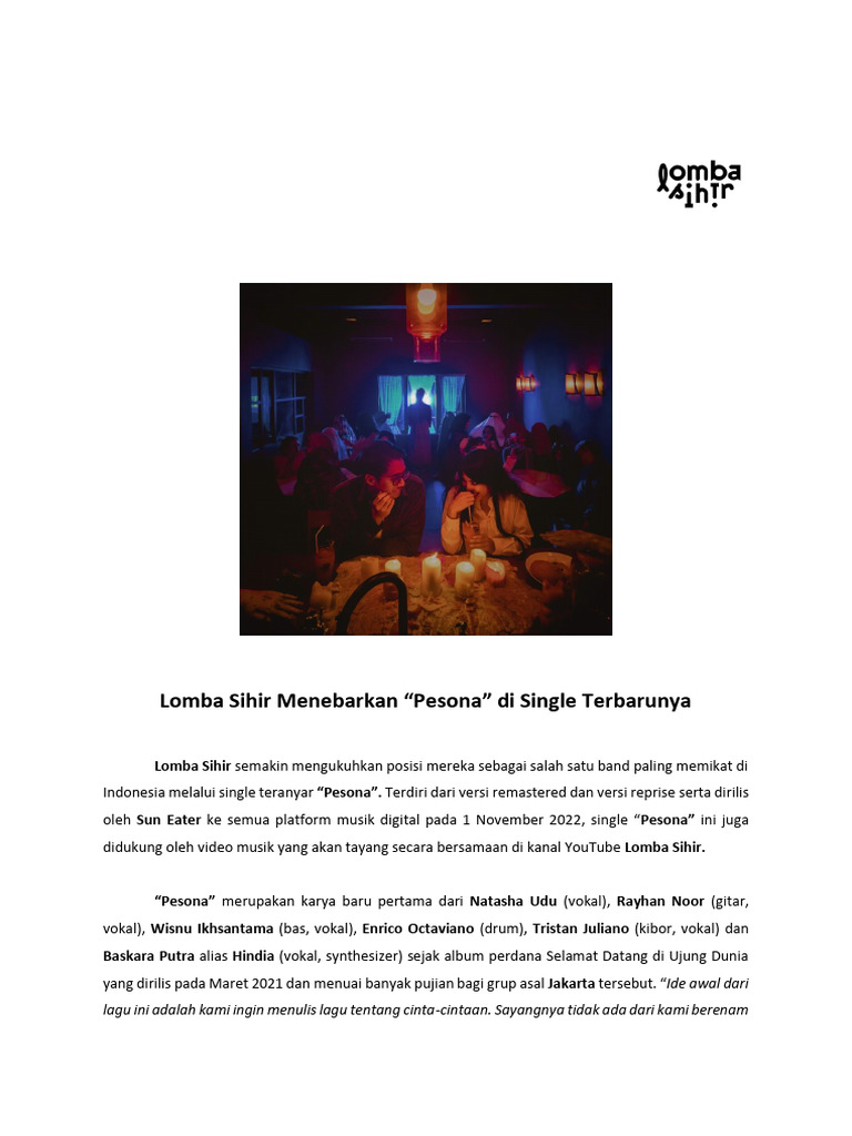 Siaran Pers - Pesona | PDF