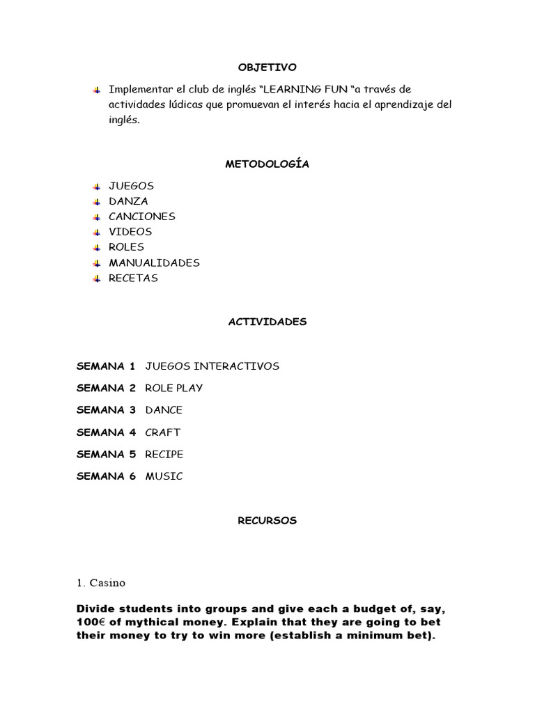 Fun English Learning Activities Guide | PDF | Linguistics
