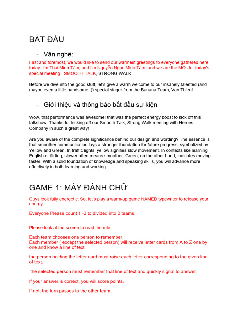 Script MC | Download Free PDF | English Language