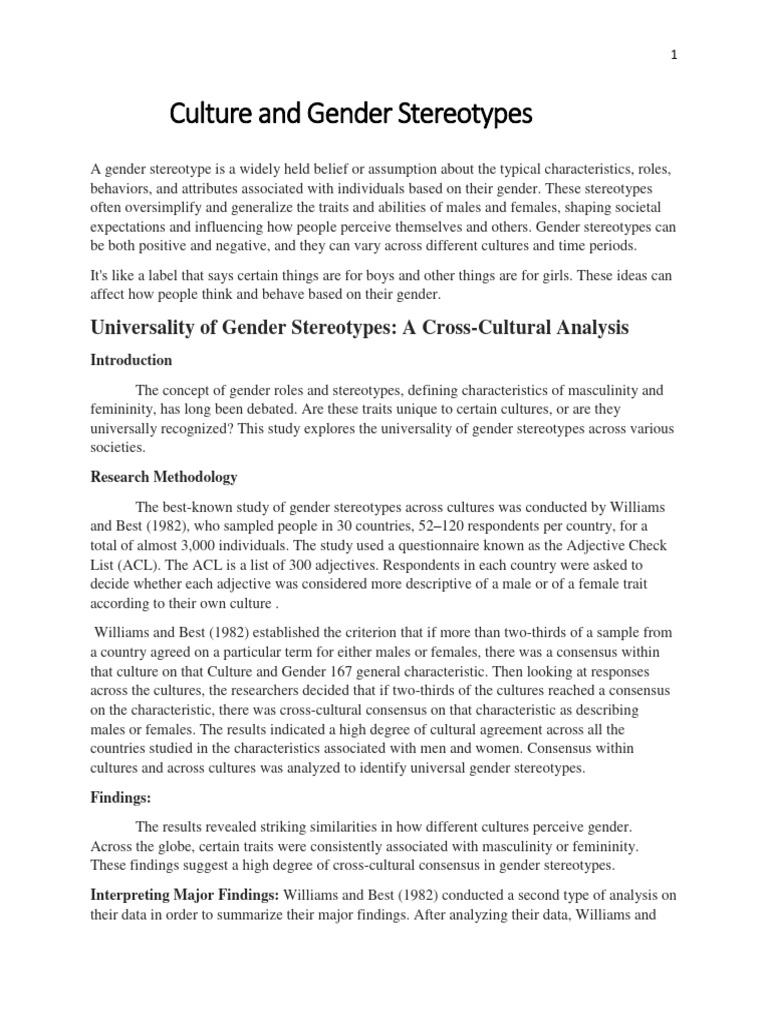 Group 1 (Week 8) | PDF | Conformity | Gender