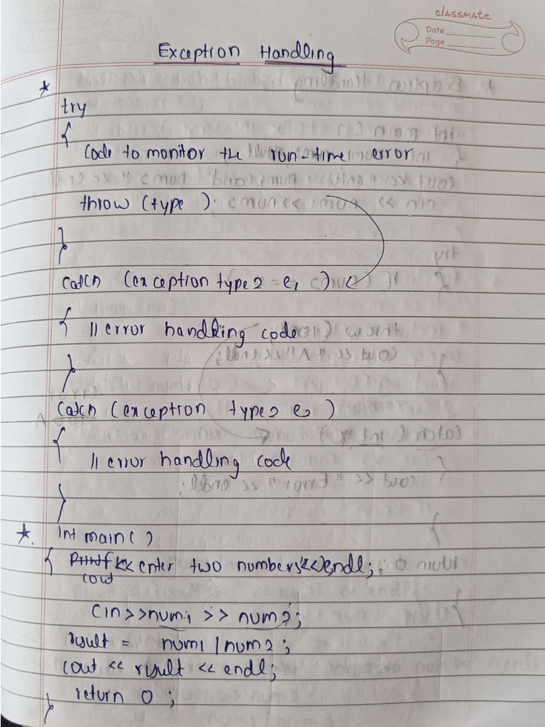 Exception handling | PDF Exception handling | PDF