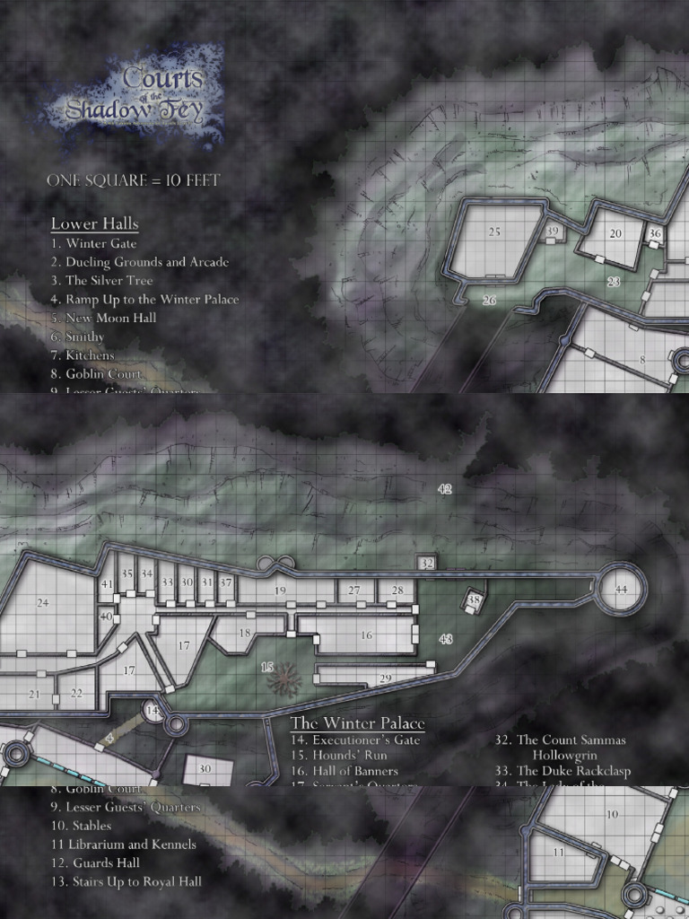 D&D 4 0 OD Courts of The Shadow Fey Poster Map Legal Size | PDF