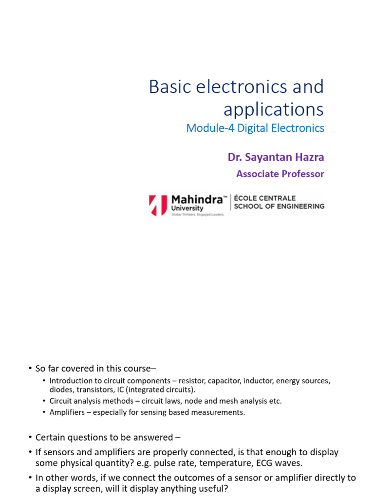 6.1 Lectures_module4_digital electronics | Download Free PDF | Boolean Algebra | Teaching ...