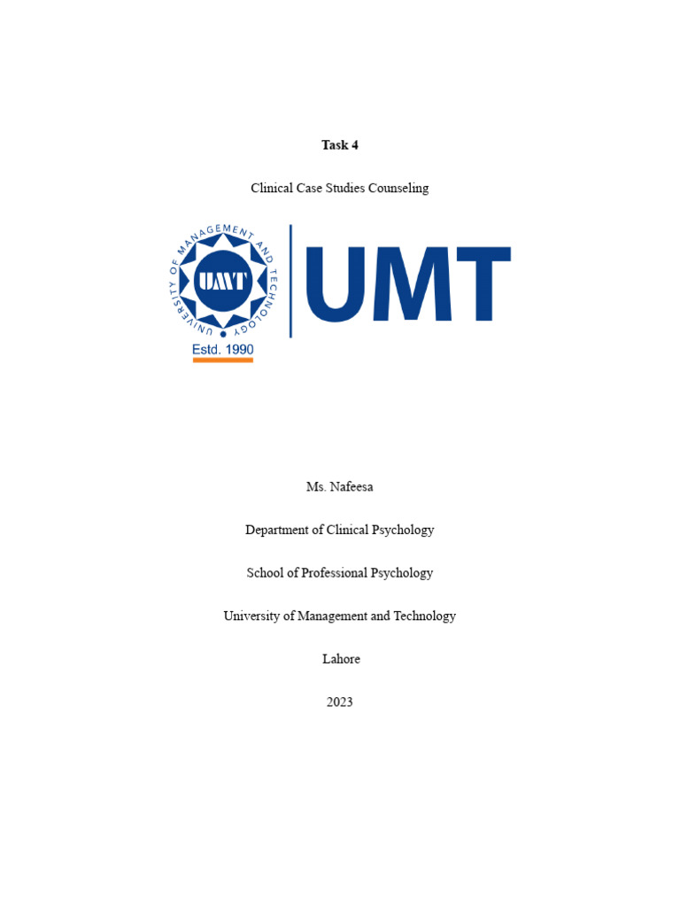 Task 4 CCS Counselling - 006 | PDF | Time Management | Professional Skills