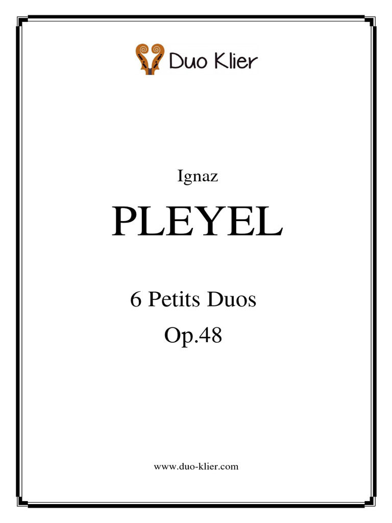 Duos de Pleyel Violin | PDF | Wellness