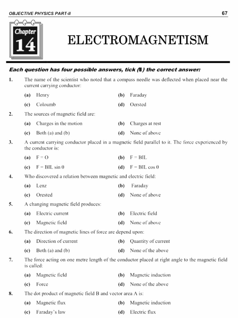 2ndyear Physics Ch3 Mcqs | PDF