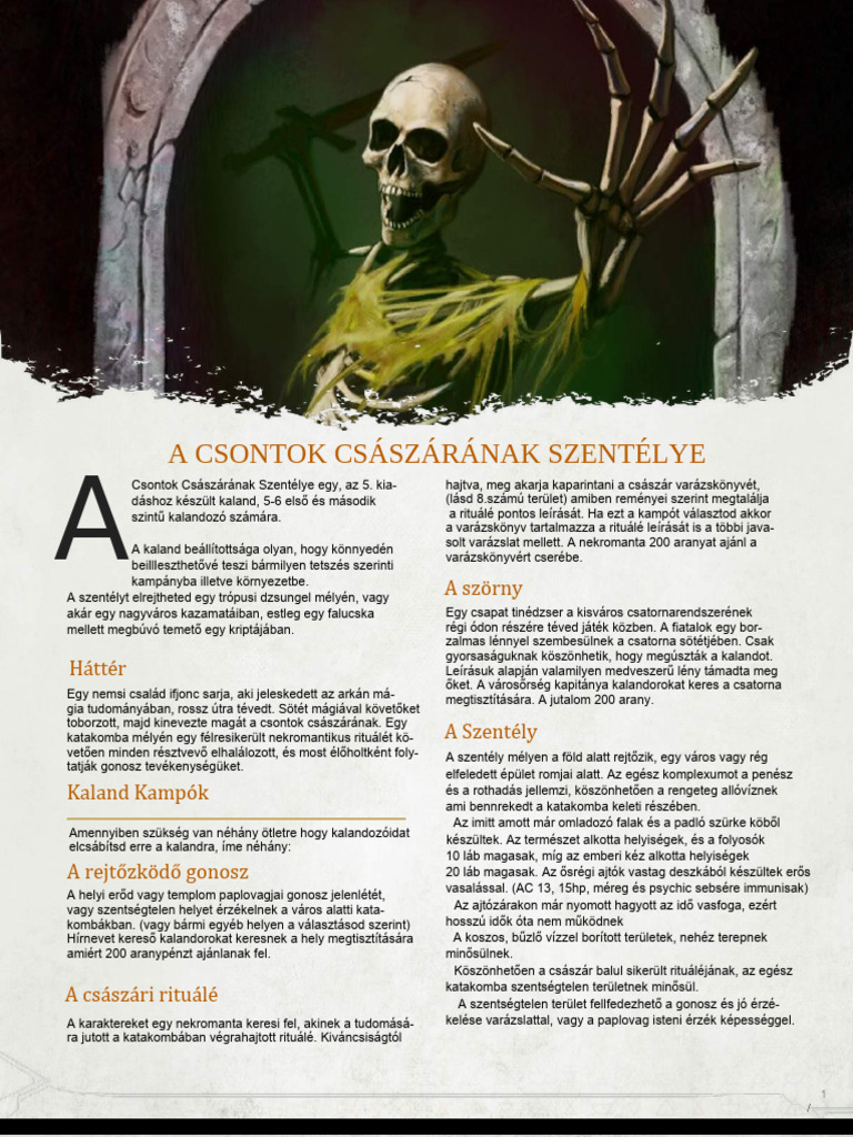 A Csontok Császárának Szentélye (By DM Dave) | PDF