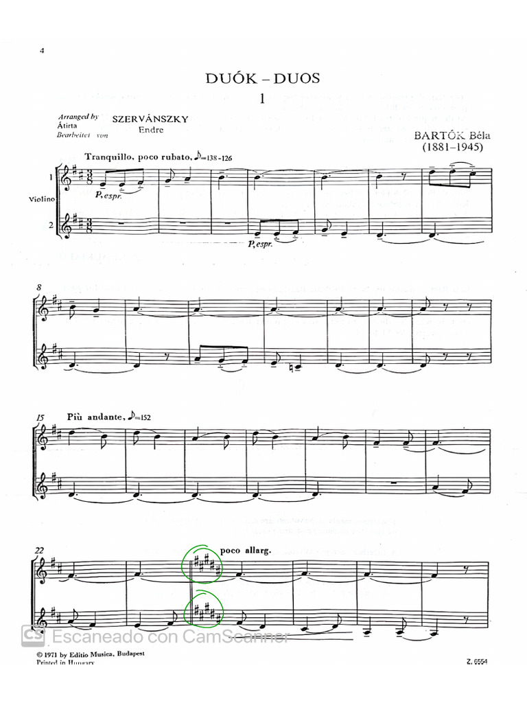 Duos Bela Bartok | PDF