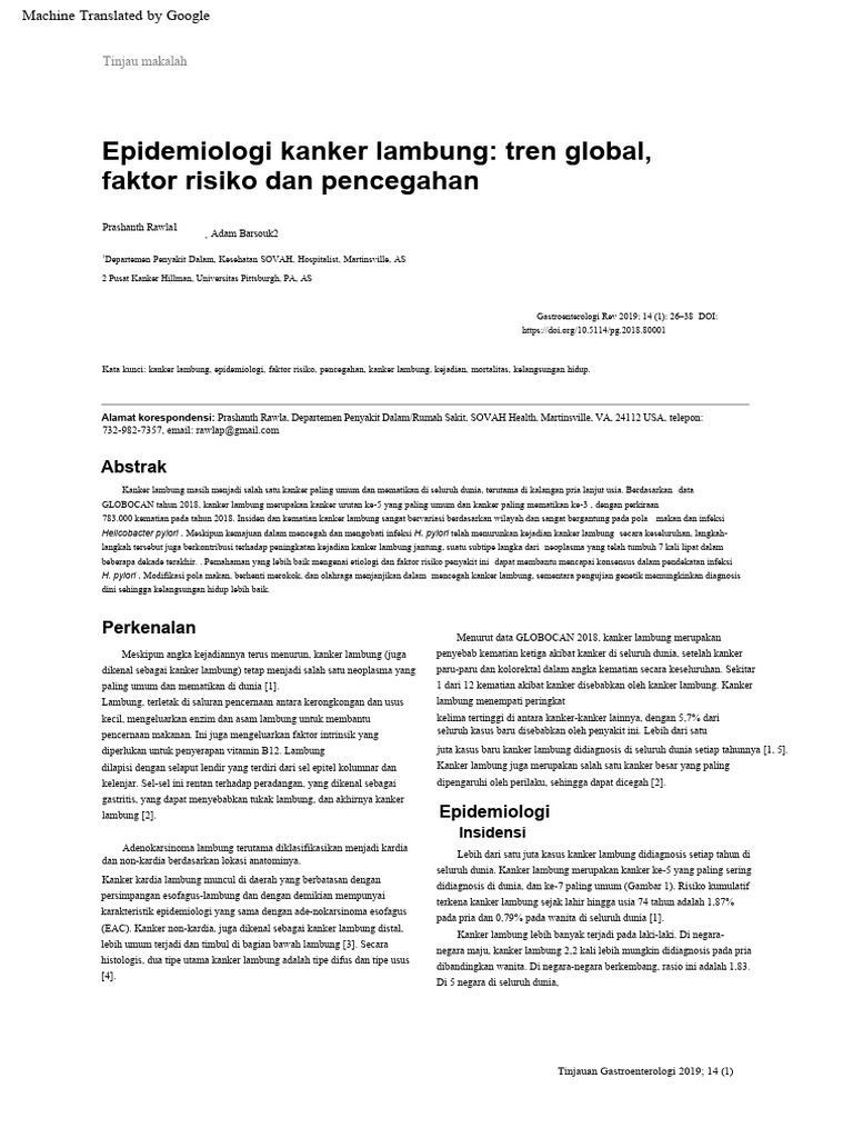 Kanker Gaster | PDF
