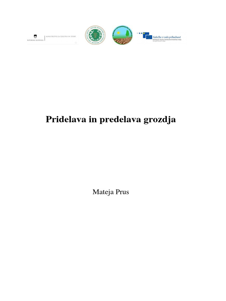 Pridelava in Predelava Grozdja - Koncno | PDF