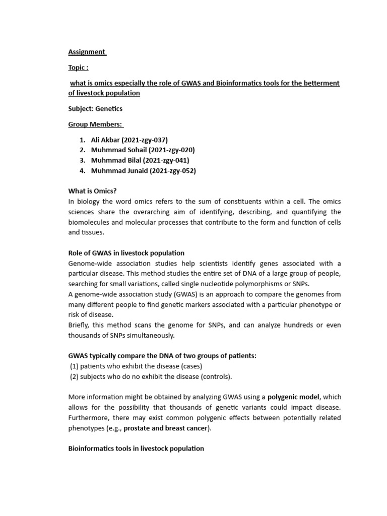 Assignment Genetics | PDF | Single Nucleotide Polymorphism | Genome ... Assignment Genetics | PDF | Single Nucleotide Polymorphism | Genome ...