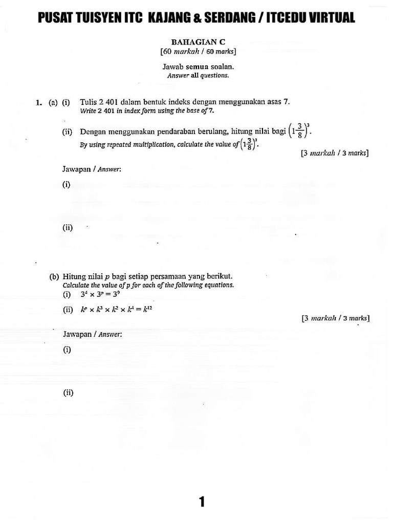 f3 Module Maths Uasa | PDF