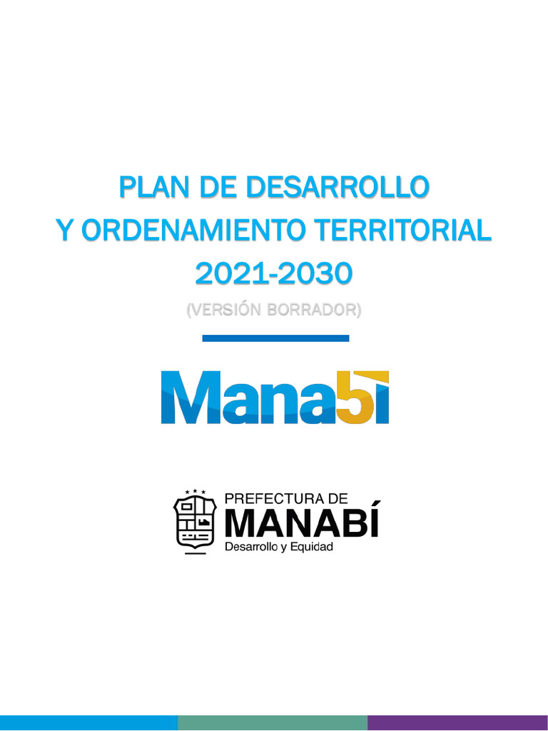 PDOT Manabi 2021-2030 Borrador | PDF