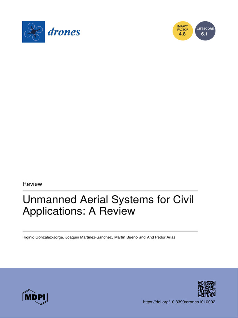 46 Review Uas Civil Applications Pdf Electric Motor Unmanned
