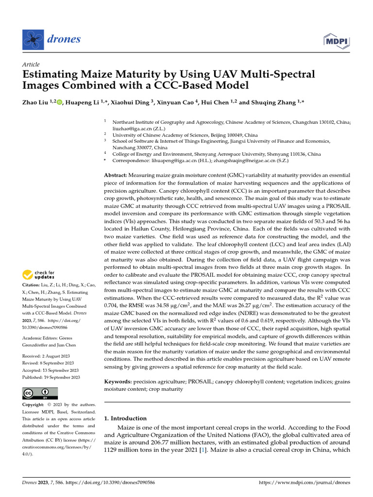 43 Multispectral and CCC Based Model | Download Free PDF | Remote Sensing | Errors And Residuals