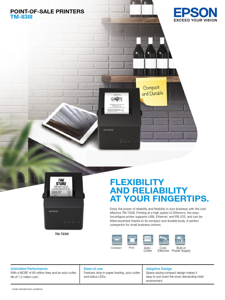EPSON TM-T83III Brochure | PDF | Computer Science | Computer Hardware