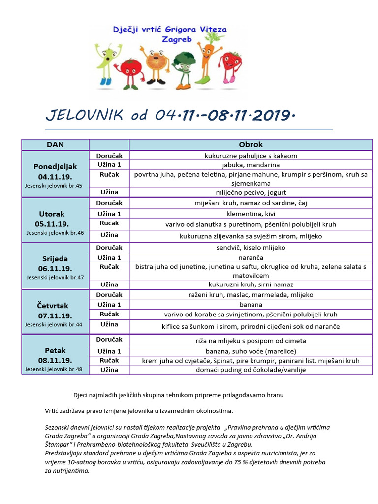 8.jesenski jelovnik 04.11.-08.11.19 (1) | PDF