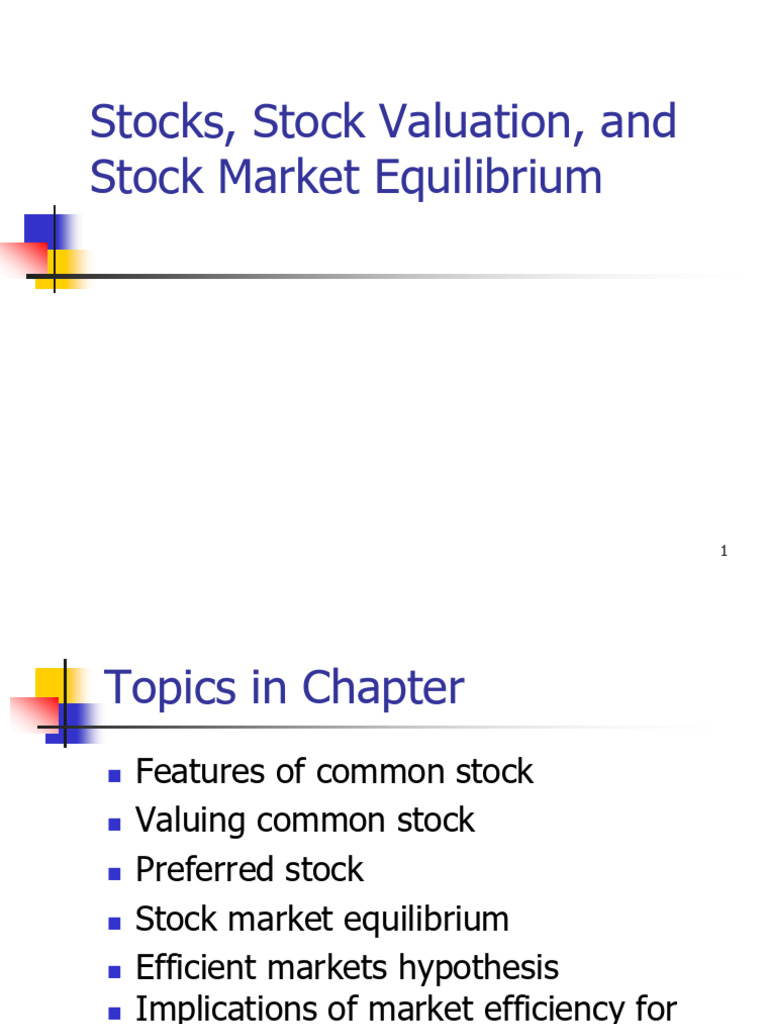 Stock Valuation | PDF | Stocks | Efficient Market Hypothesis