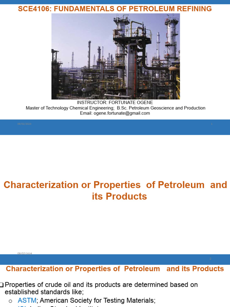 Properties of Processed Petroleum Oils | PDF | Petroleum | Viscosity