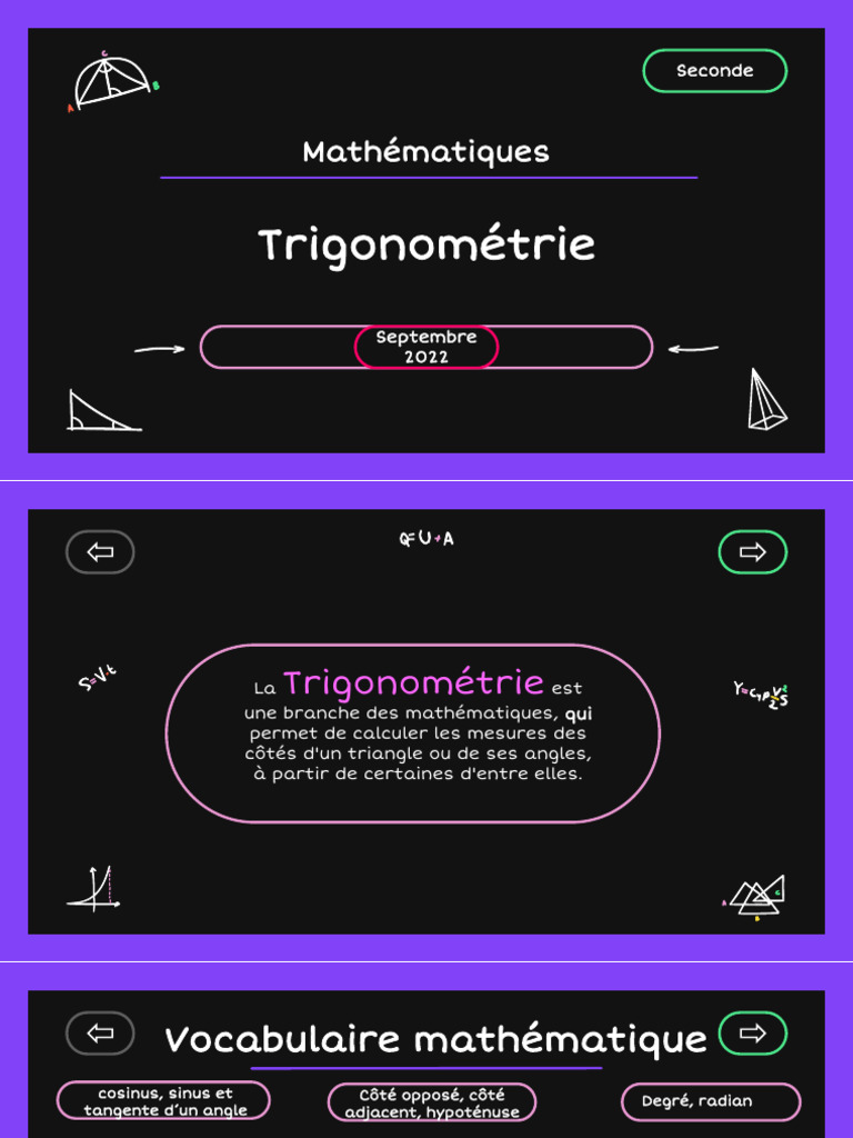 Trigonometrie Seconde | PDF | Fonction trigonométrique | Trigonométrie