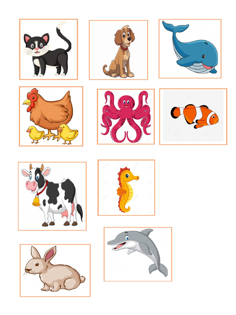 Animales Terrestre y Acuatico | PDF