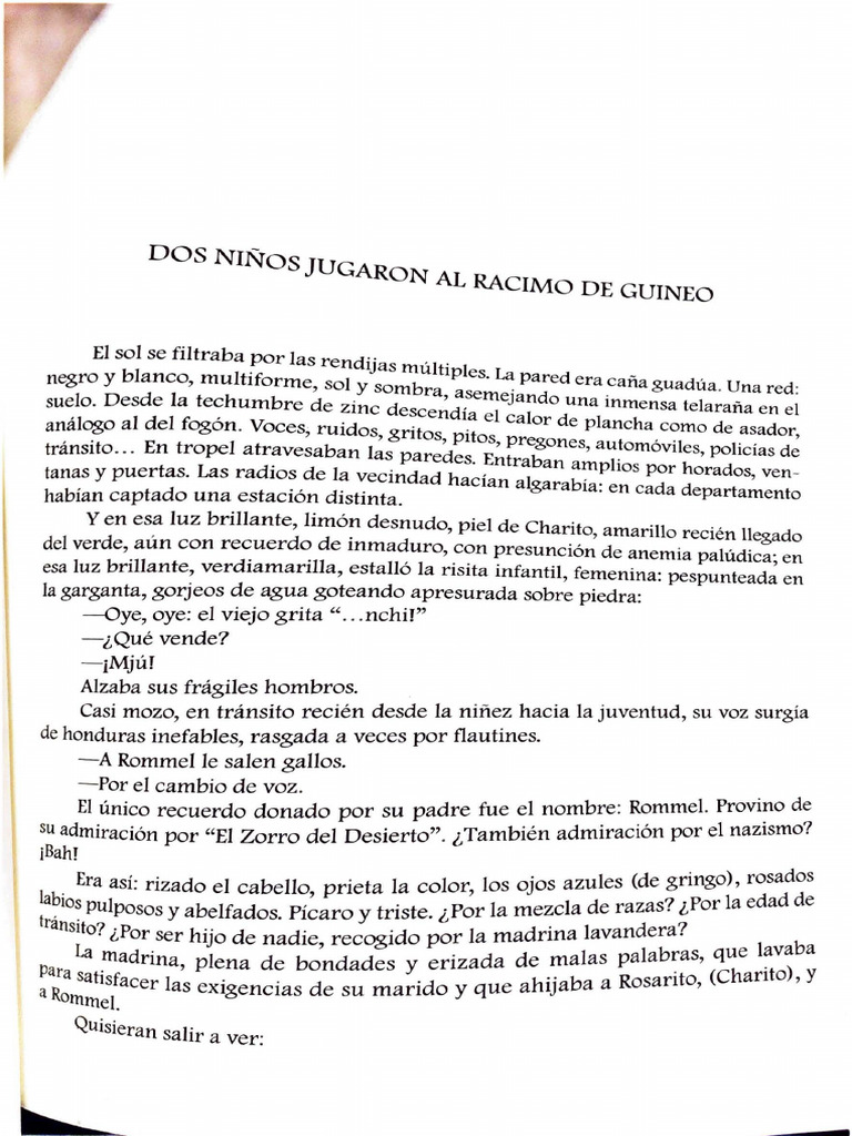 Gil Gilbert E. Dos Niños Jugaron Al Racimo de Guineo | PDF | Novela negra, policíaca y suspenso ...