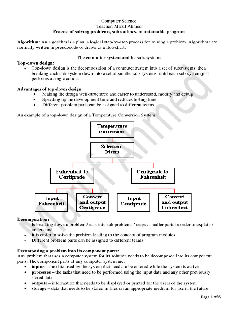 Processofsolvingproblems, Subroutines, Maintainableprogram | PDF | Parameter (Computer ...