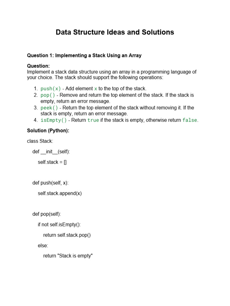 Data Structure Ideas and Solutions | PDF | Computer Data | Data Management