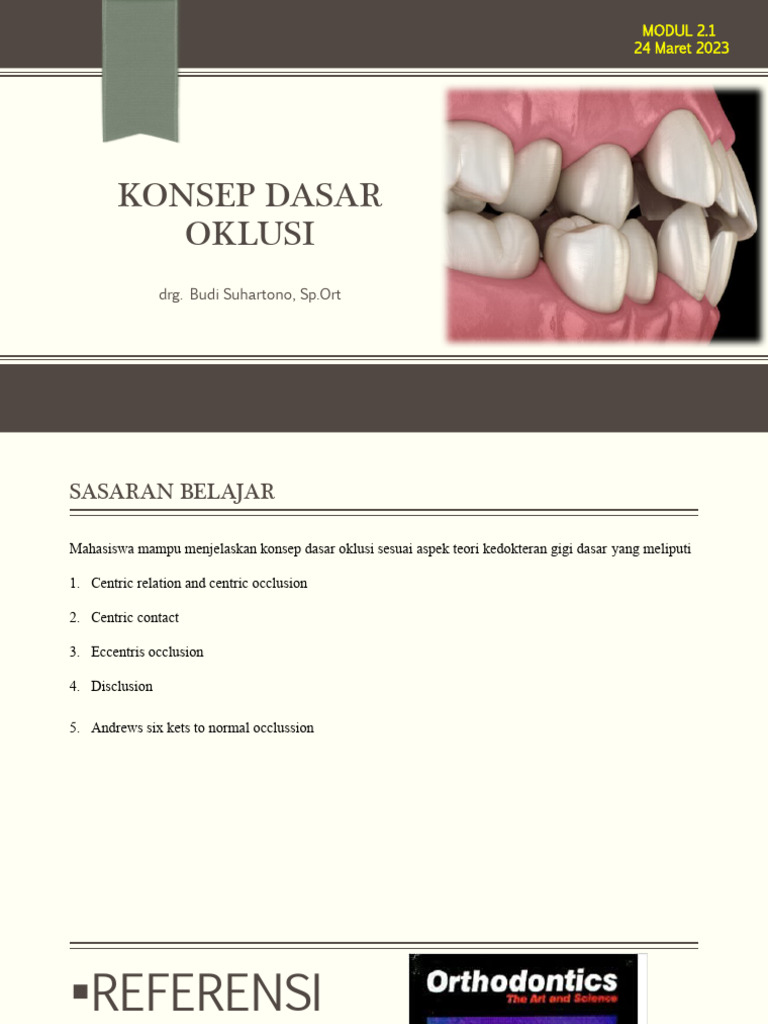 File Konsep Dasar Oklusi Modul 21 2023 b2694179 | PDF