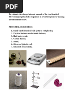 Class XII Physics Project (Pith Ball) | PDF | Electric Charge | Weight