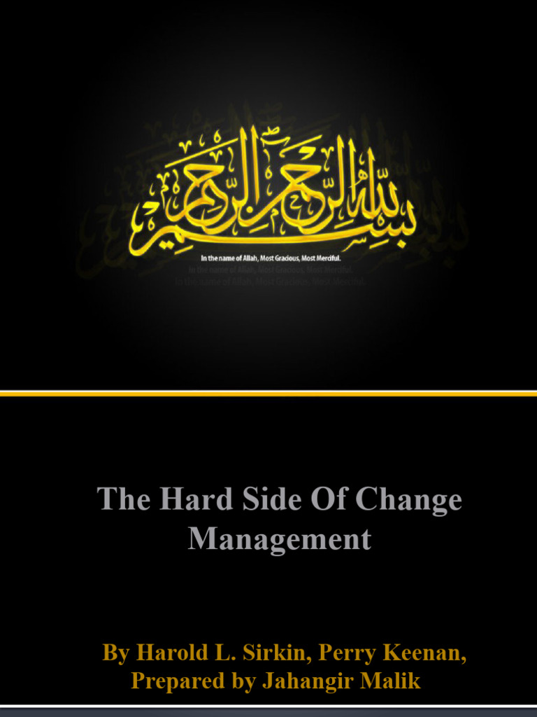 The Hard Side of Change Management | PDF | Change Management | Cognition