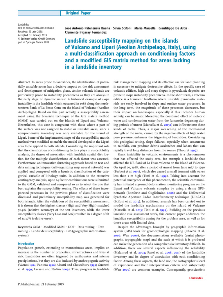 Landslide Susceptibility Mapping On The | PDF | Landslide | Artificial Neural Network