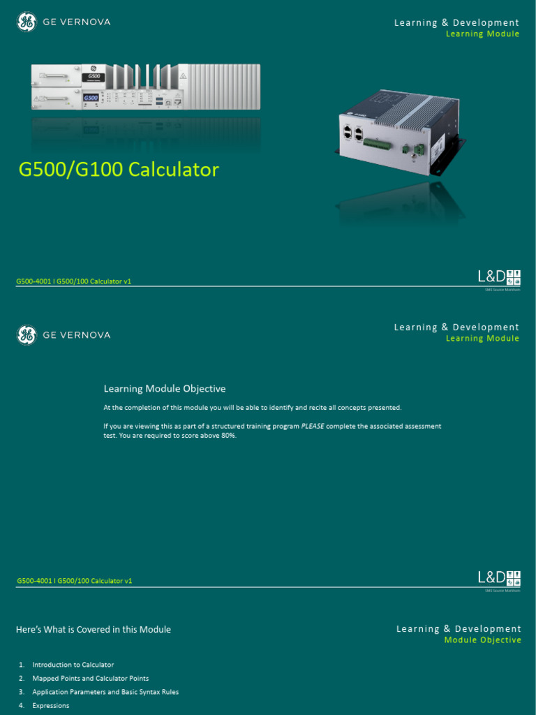 G500-4001 L G500 G100 Calculator v1 | PDF | Parameter (Computer Programming) | Analog To Digital ...