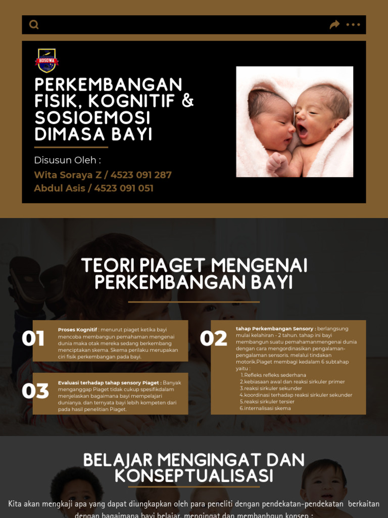 Perkembangan Kognitif Sosioemosi Dimasa Bayi | PDF