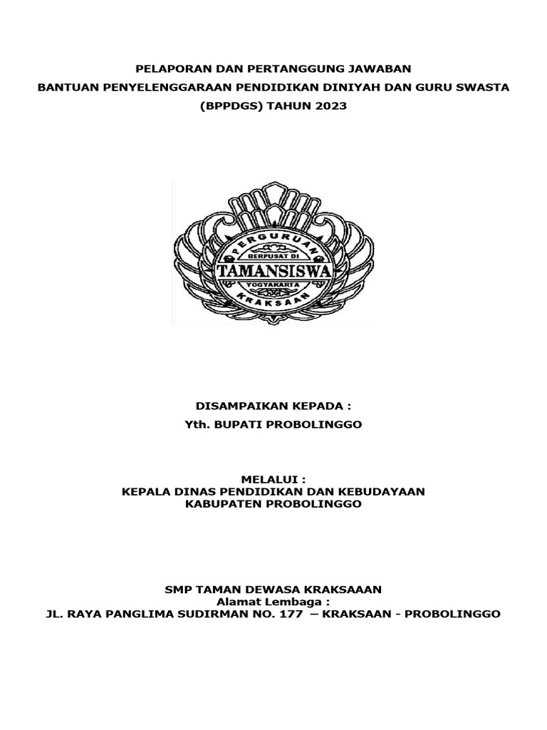 Format SPJ BPPDGS 2023 | PDF