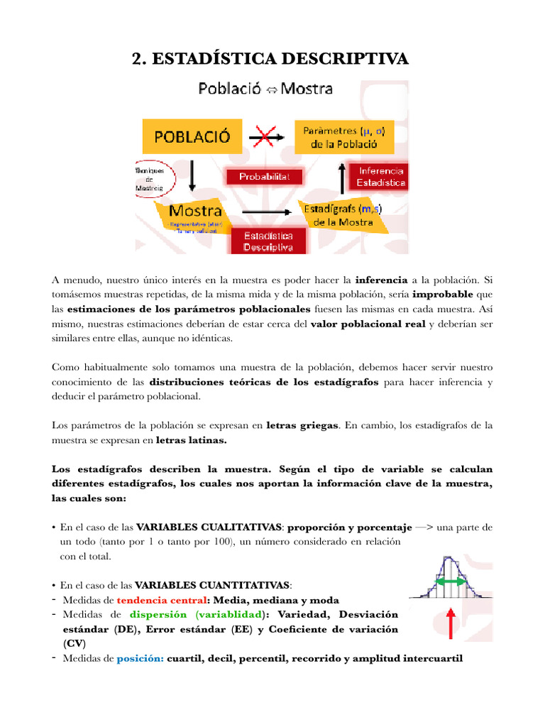 Estadística Descriptiva | PDF | Muestreo (Estadísticas)