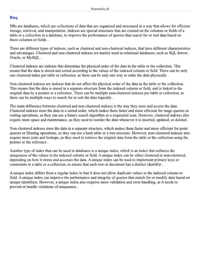 DB Indexes | PDF