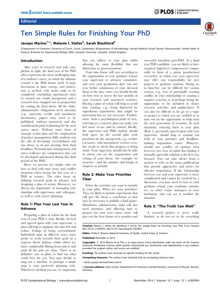 How To Finished PHD | PDF | Thesis | Doctor Of Philosophy