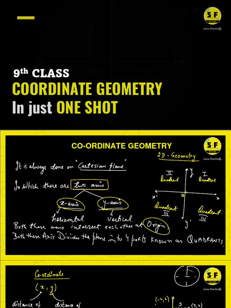 9 Class: Coordinate Geometry One Shot | PDF | Teaching Methods & Materials