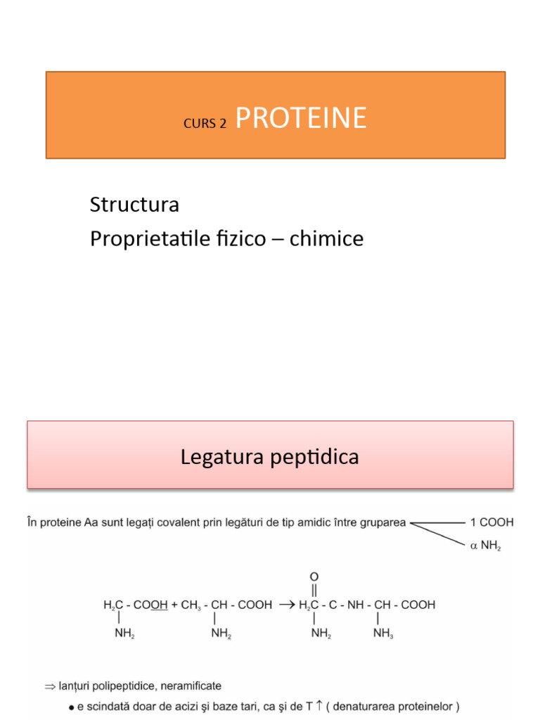 CURS 2 - B Proprietati Structura Prot | PDF