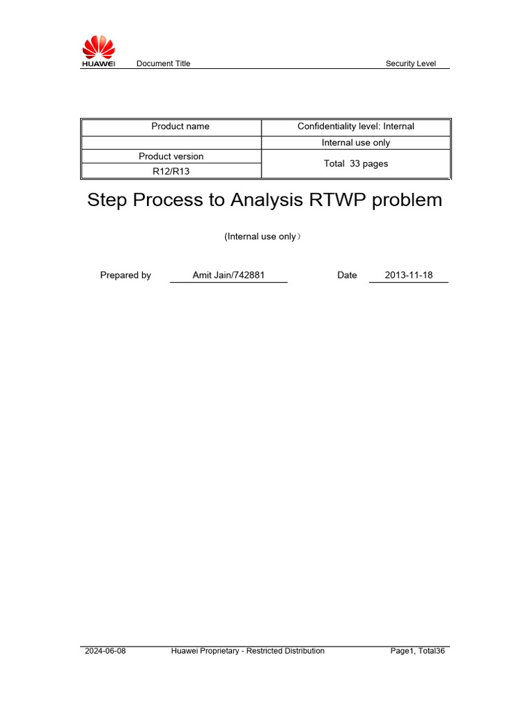 RTWP Analysis Step Process | PDF | Computer Networking | Electronics